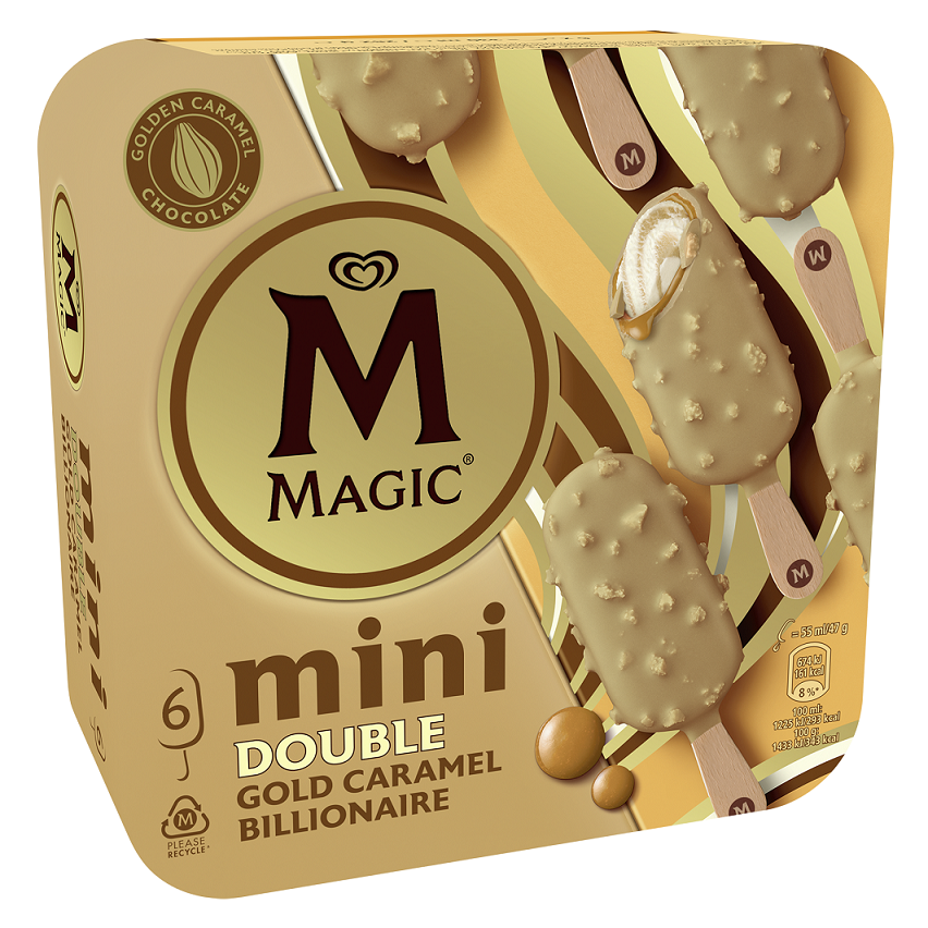 Παγωτό Mini Gold Caramel Magic (6x55ml) | e-Fresh.gr