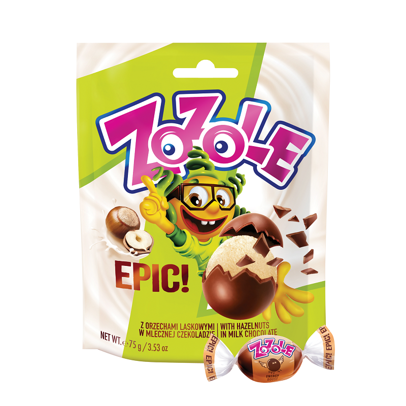 Σοκολατάκια Γάλακτος Με Γέμιση Πραλίνας Φουντουκιού Zozole (75g)