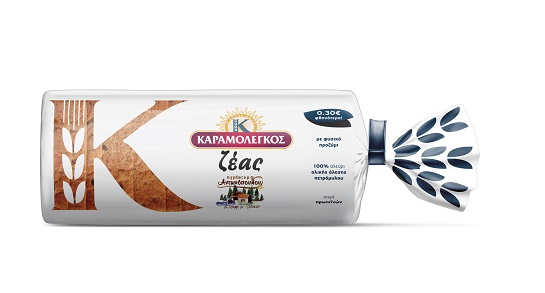 Whole Grain (zeas) bread, 16 slices, Karamolegos (500 g)