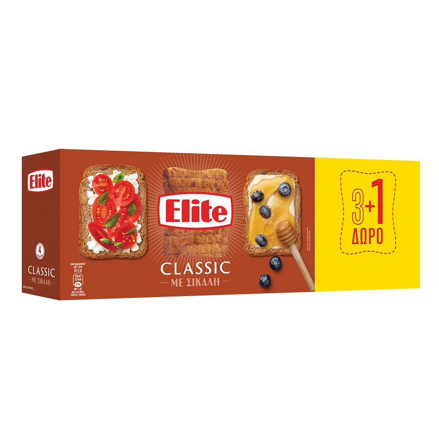 Φρυγανιές Σίκαλης Elite (360 g) 3+1 δώρο | e-Fresh.gr