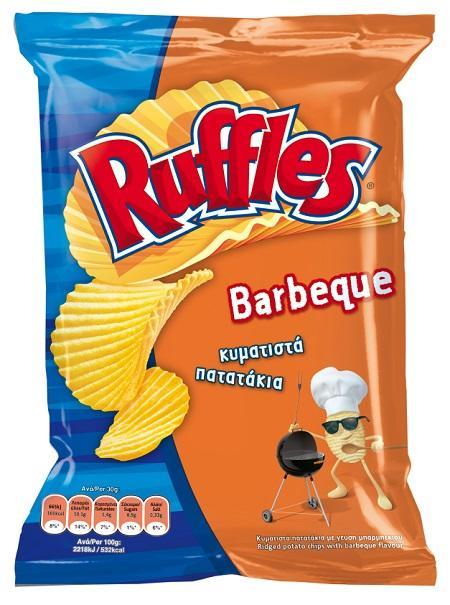 Wavy Chips, Barbeque, Ruffles (130 g) | e-Fresh.gr