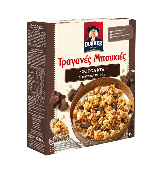 Crunchy Oat Bites with Dark Chocolate, Quaker (375 g)