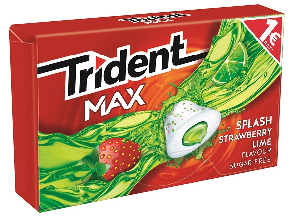Chewing Strawberry Lime Trident Max Splash (22g) | e-Fresh.gr