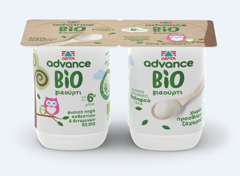 Βιολογικό Βρεφικό Γιαούρτι Advance Bio Δέλτα (2x140g)