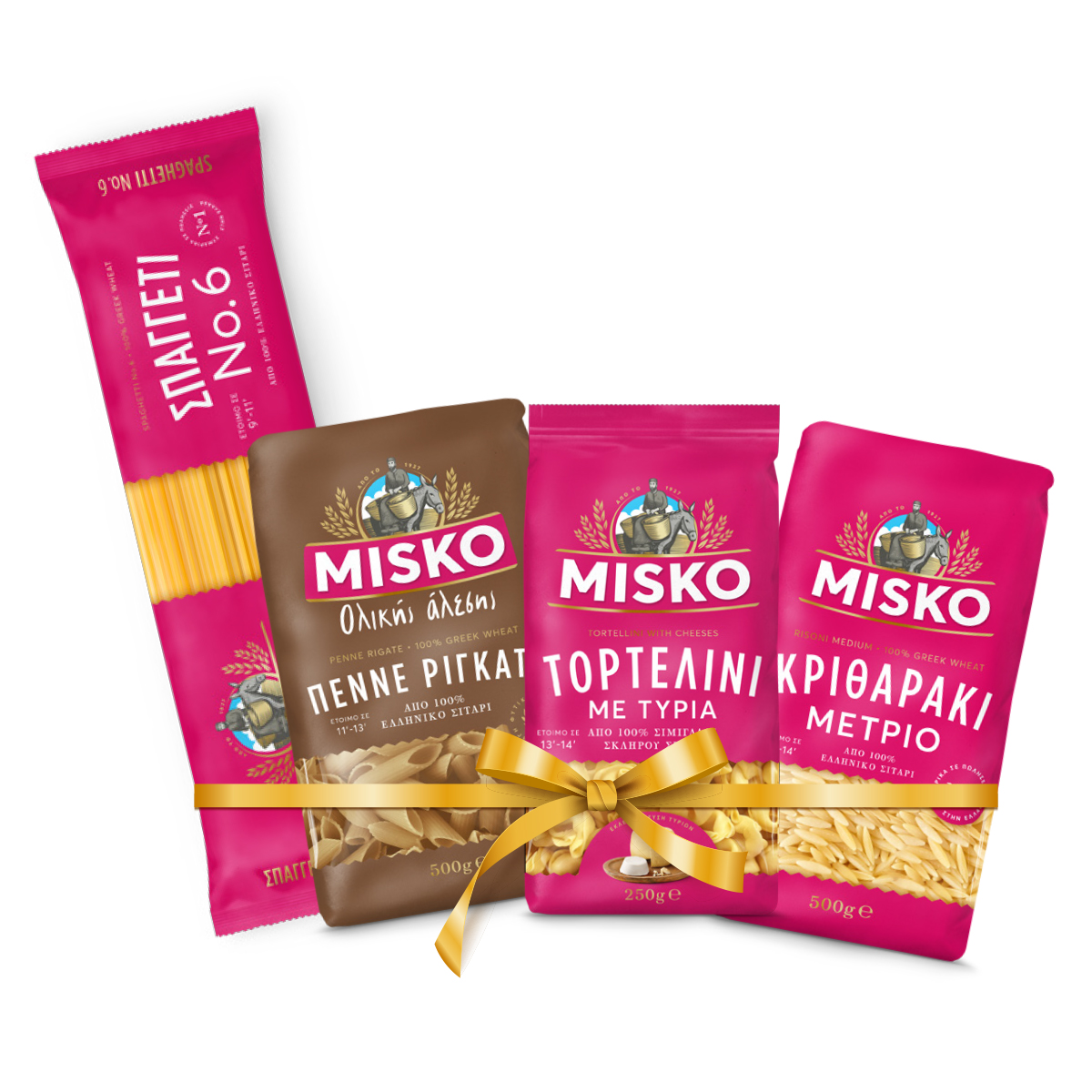 Σπαγγέτι Νο6 Misko (500g) + Κριθαράκι Μέτριο Misko (500g) + Τορτελίνι ...