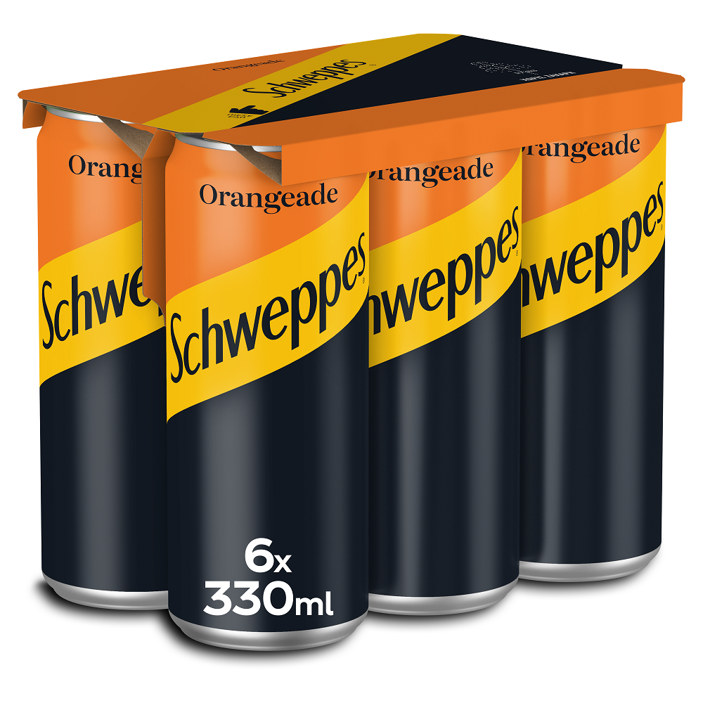 Orangeade, can, Schweppes (6x330 ml) | e-Fresh.gr