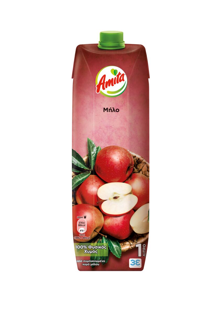 Φυσικός Χυμός Μήλο Amita (1 lt) | e-Fresh.gr
