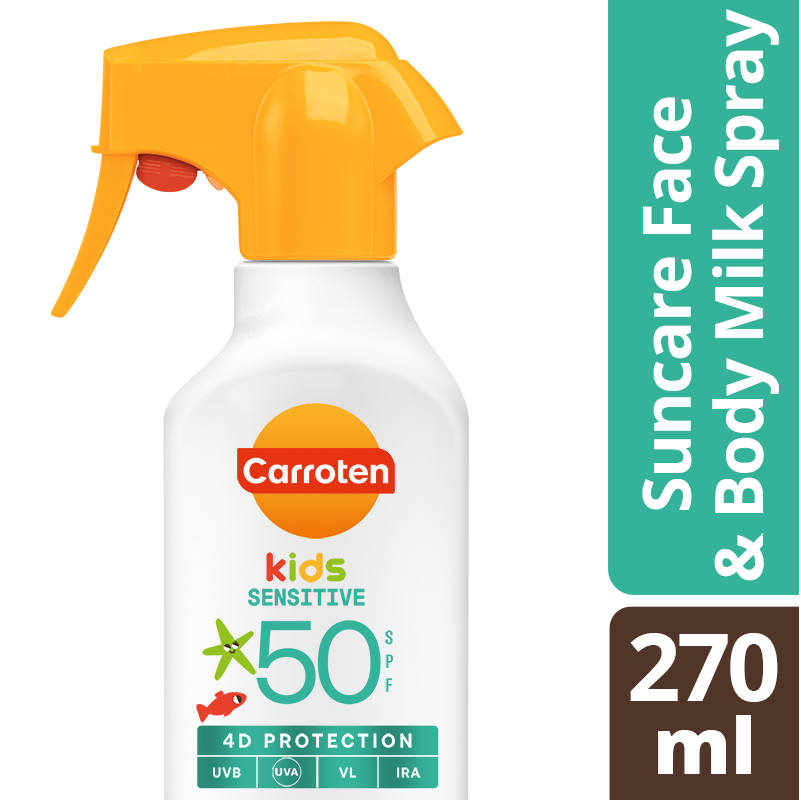 Carroten Kids Suncare Milk Sensicare Trigger Spray Spf50+ 270ml