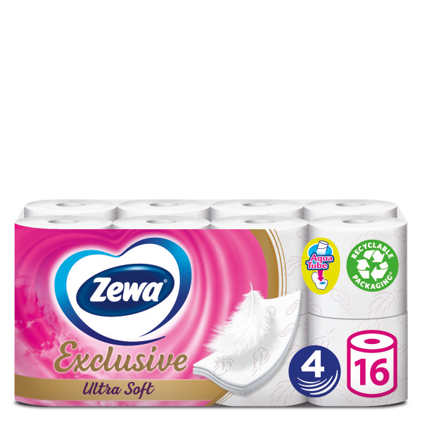 Ρολό Υγείας 4φύλλο Ultra Soft Exclusive Zewa (16ρολά*111g)