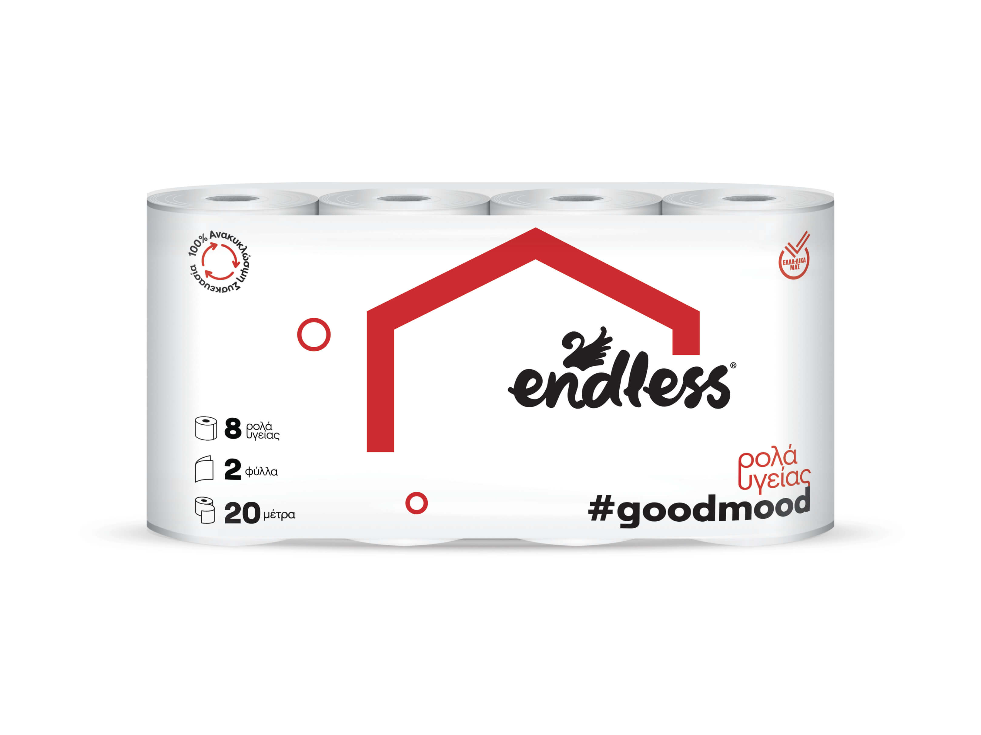 Χαρτί Υγείας 2φυλλο Good Mood Endless (8 ρολά*62g) | e-Fresh.gr